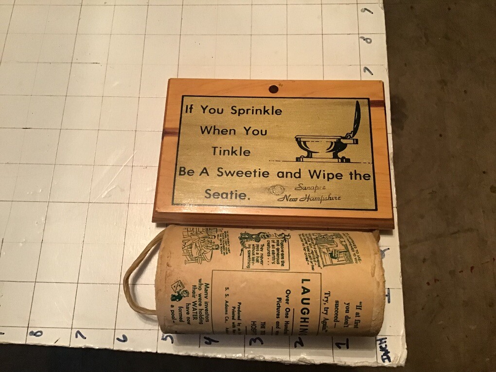 vintage trick/gag/ joke: 1950's/60's -- LAUGHING TOILET PAPER ROLL ...