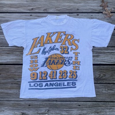 VTG ALL OVER PRINT Los Angeles Lakers Shirt Magic Johnson “ MAGIC IS ...