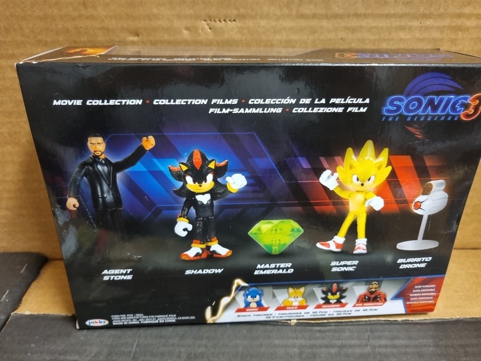 Sonic The Hedgehog Movie 3 Boxset Of 2.5" Figures Shadow Super Sonic ...