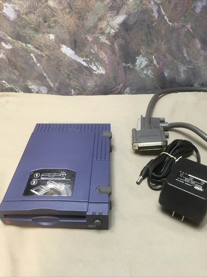 Iomega Z100S2 External SCSI ZIP 100 Drive Retro Windows 98 Mac PWR ...