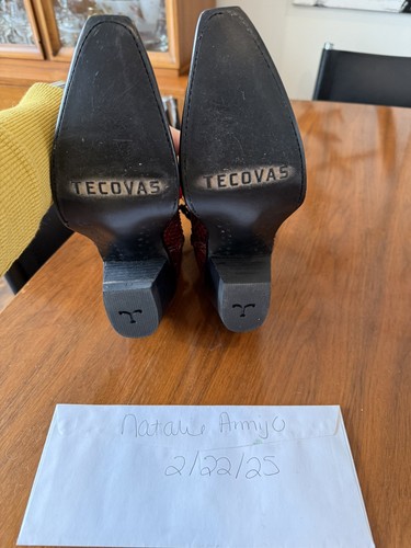 Zoey Tecovas Burgundy Python Size 6.5 | eBay