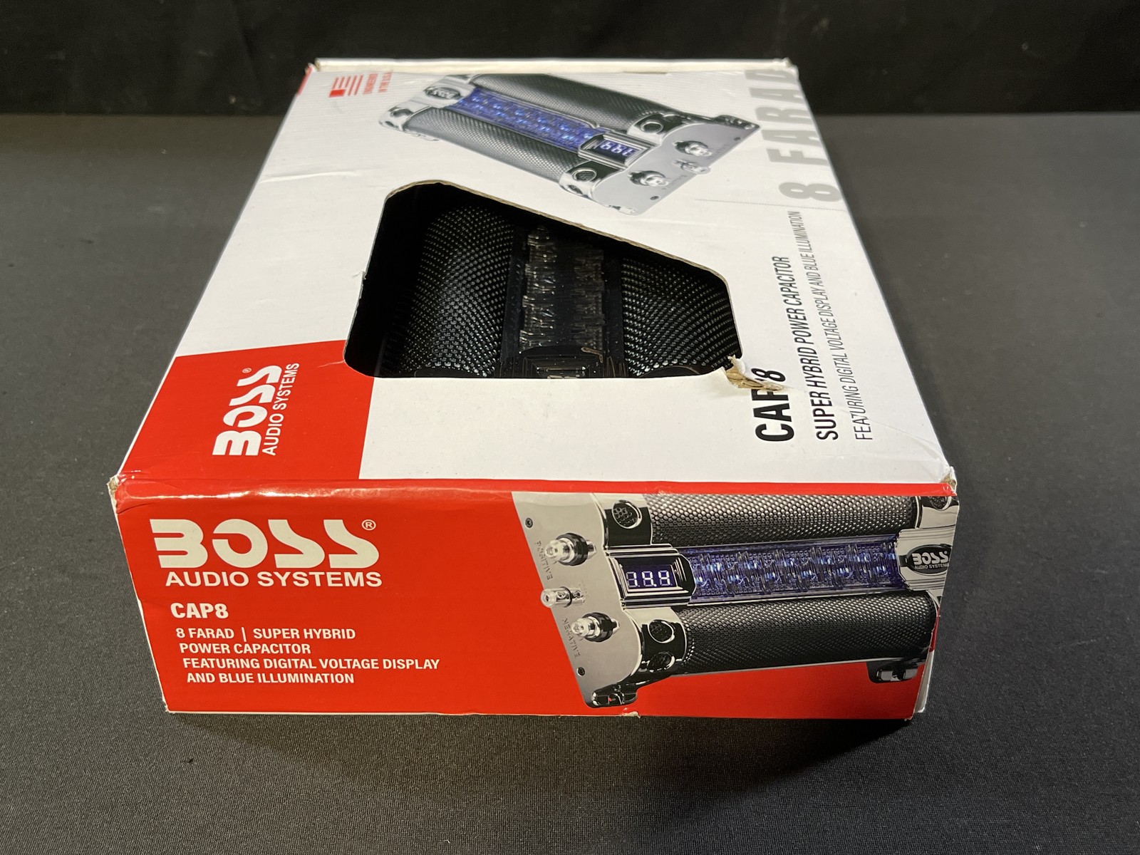 Boss CAP8 8 Farad LED Digital Hybrid Voltage Display Car Capacitor for ...