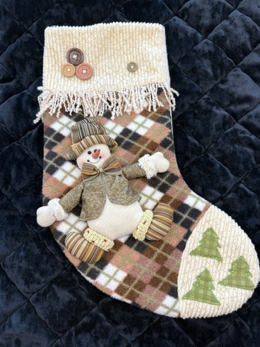 3D Snowman Christmas Stocking Cottage Core Country Core Christmas Trees ...