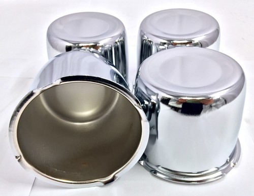 4X NEW SUNRAYSIA STEEL WHEEL CHROME CAP, 110MM DIAMETER, 90MM LONG FREE ...
