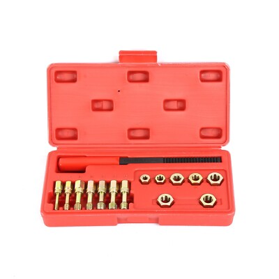 15-Piece Metric Thread Repair Set Thread Restorer Set Rethreading Tool ...