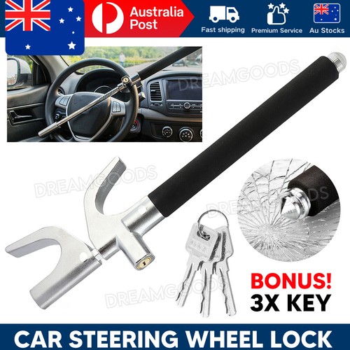 Anti-Theft Steering Wheel Lock Universal Vehicle Car Truck Heavy Duty ...