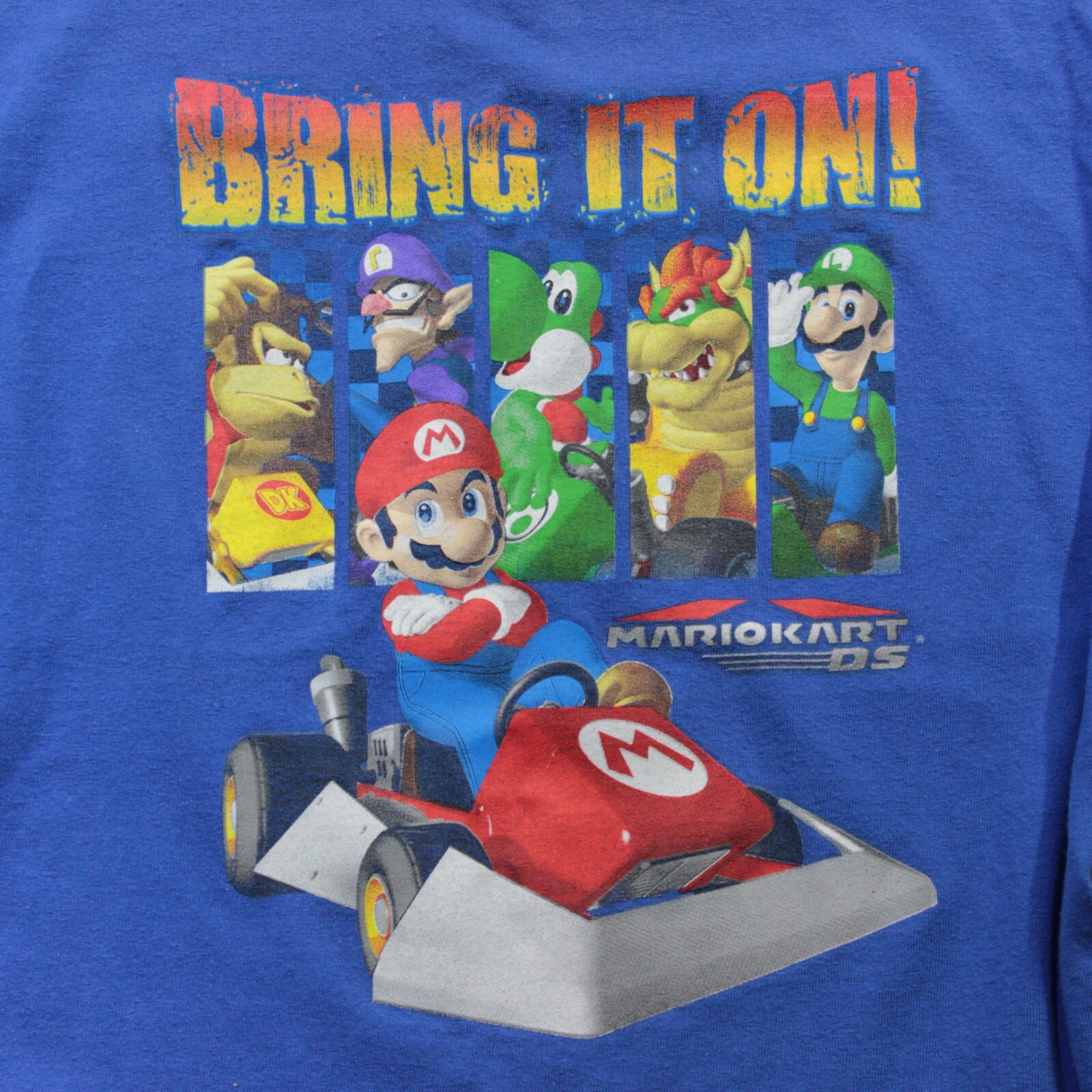 VTG Y2K Nintendo Shirt Mario Kart DS Promo Tee - Donkey Kong Waluigi ...