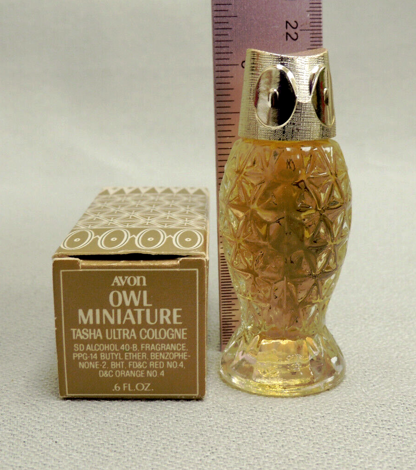 Avon OWL MINIATURE Vintage 1980 Purse TASHA ULTRA COLOGNE 0.6 fl oz ...