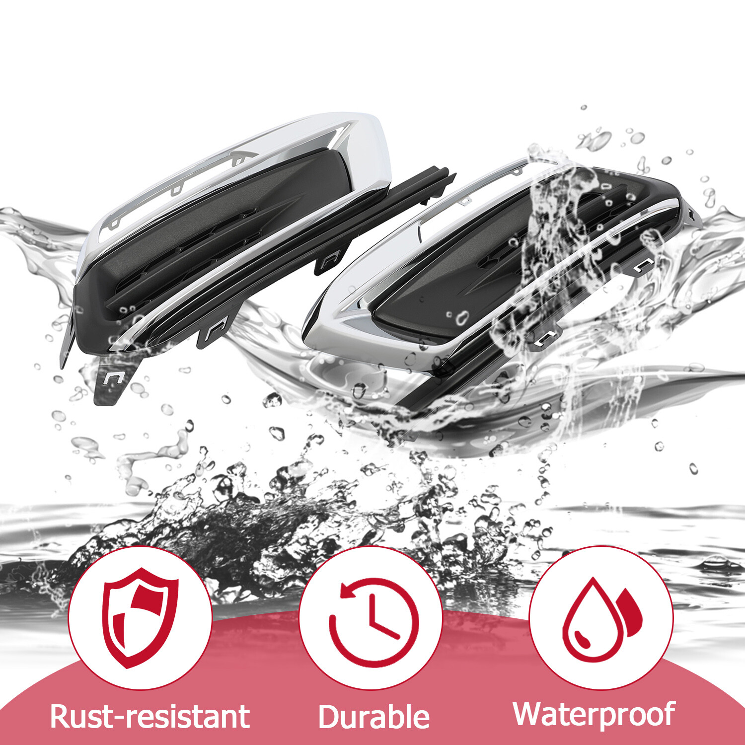 HECASA For Chevrolet Chevy Cruze 2015 2016 Fog Light Cover/Bezel Pair ...