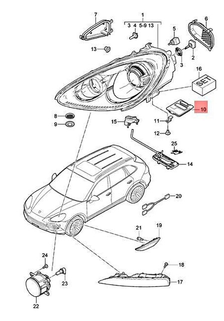Genuine OEM Porsche Cayenne Headlamp Control Unit 95861838101 for sale ...