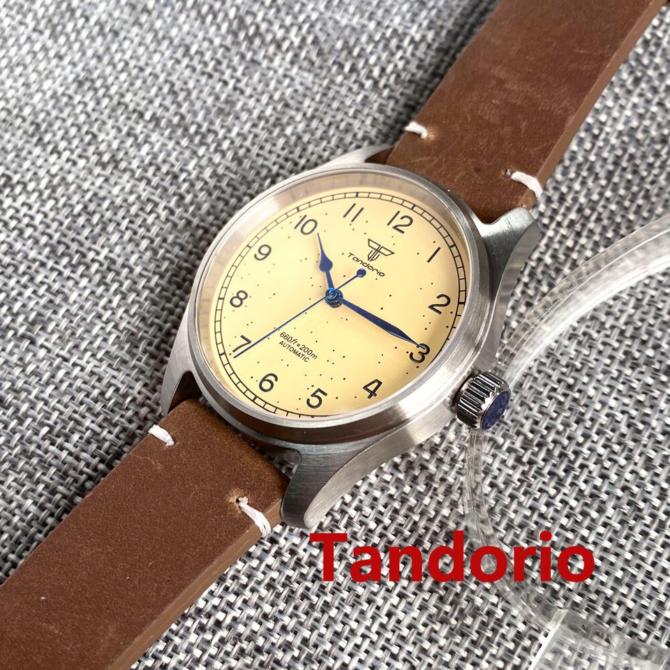 Tandorio 39mm Yellow Start Dial NH35A PT5000 200m Diver Men Watch ...