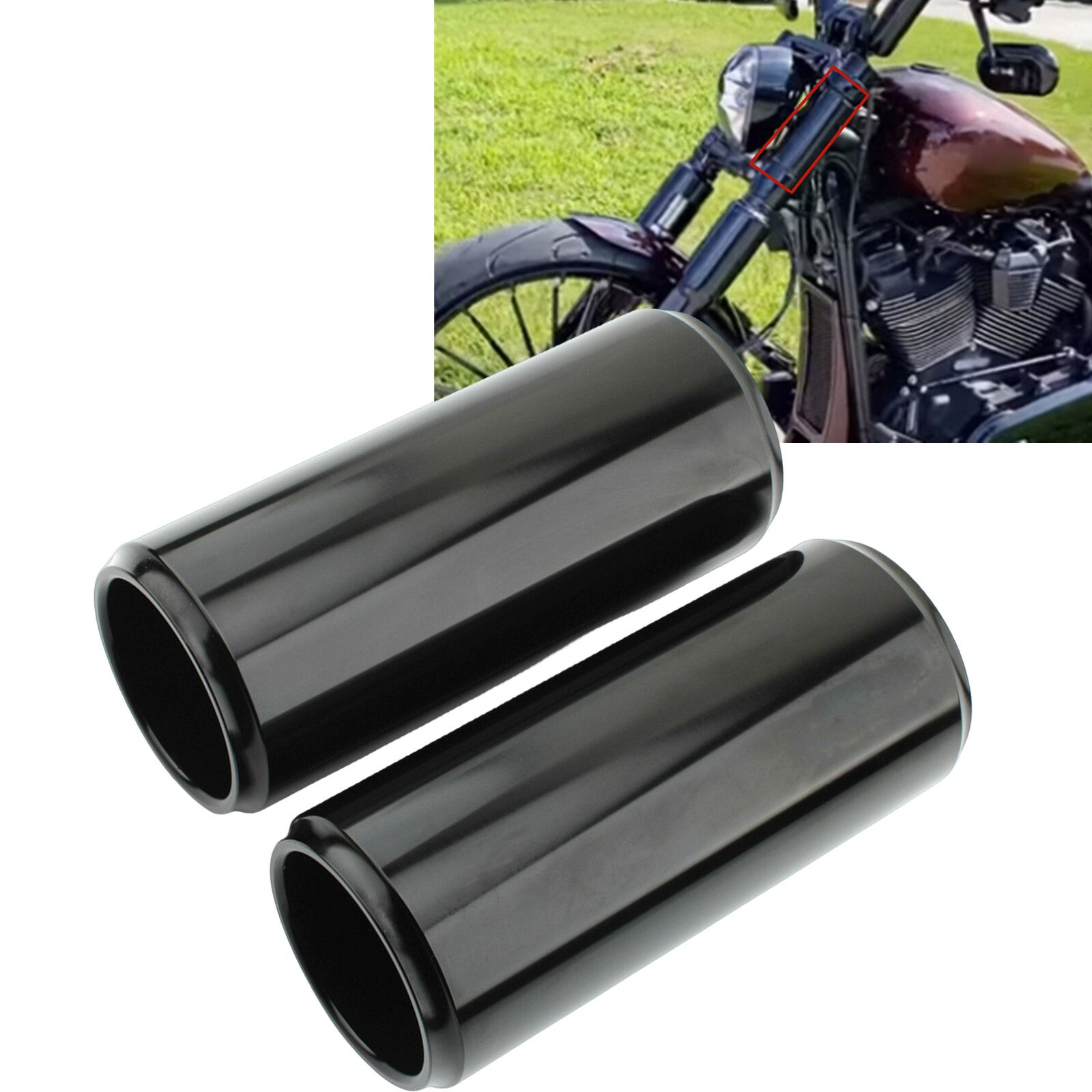 Front Fork Guard Covers 145mm For Harley Softail Breakout FXBR FXBRS ...