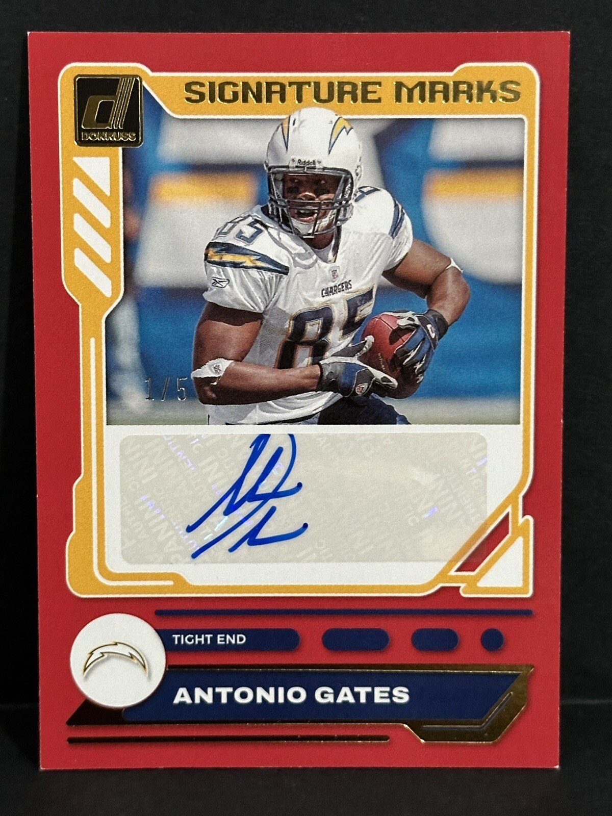 2023 Panini Donruss NFL Signature Marks Legend Antonio Gates Auto Red ...