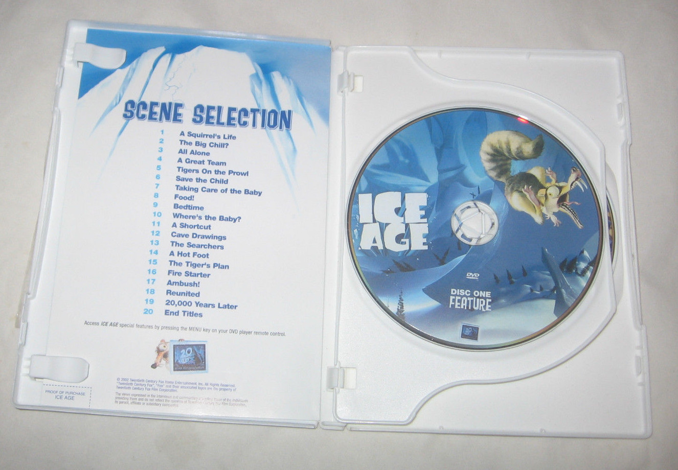 Ice Age DVD, 2002, 2-Disc Set, Includes Full Frame and Widescreen ...