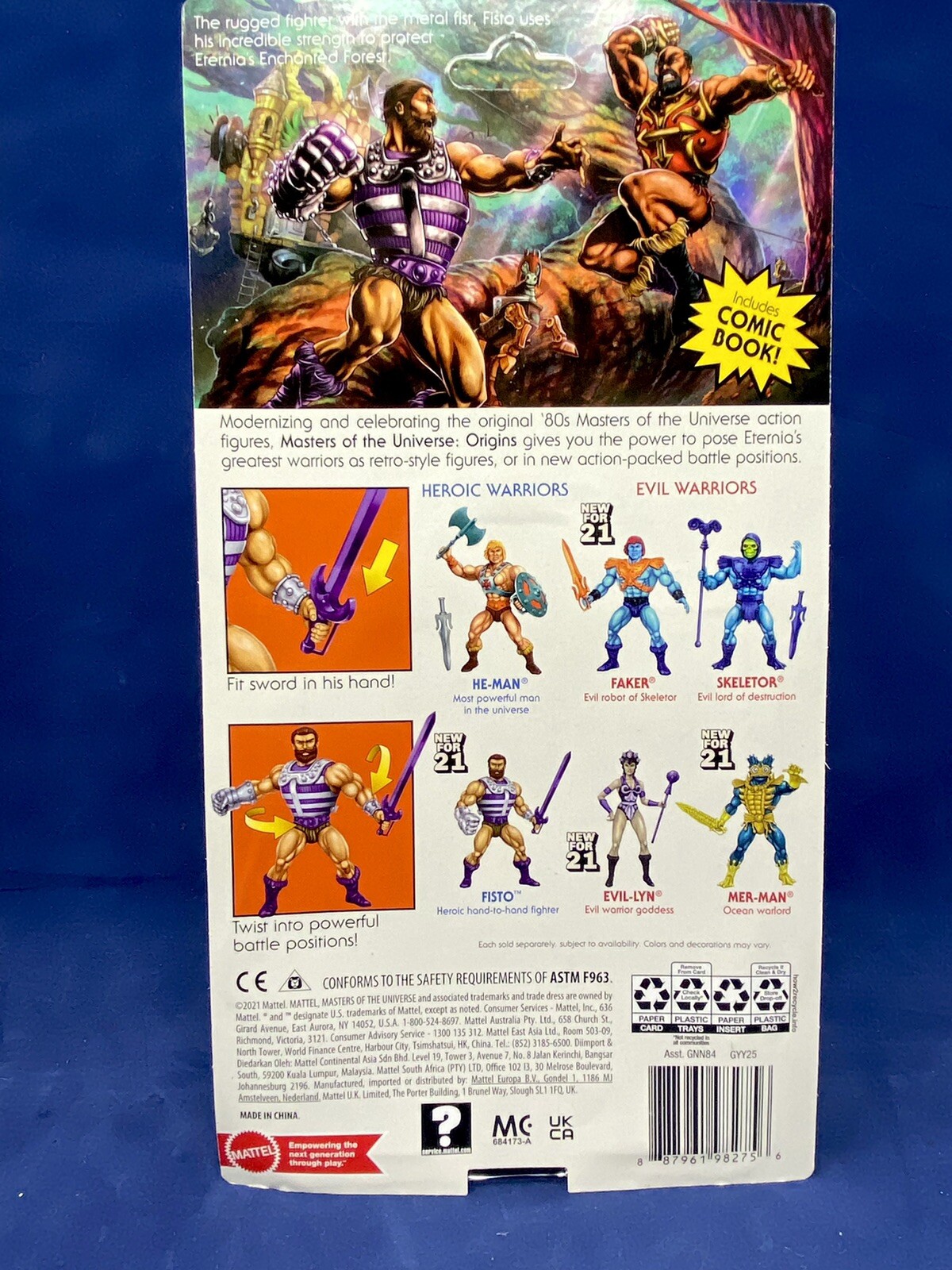MOTU Fisto Masters Of The Universe Origins Wave 5 NEW 2021 Retro Mattel ...