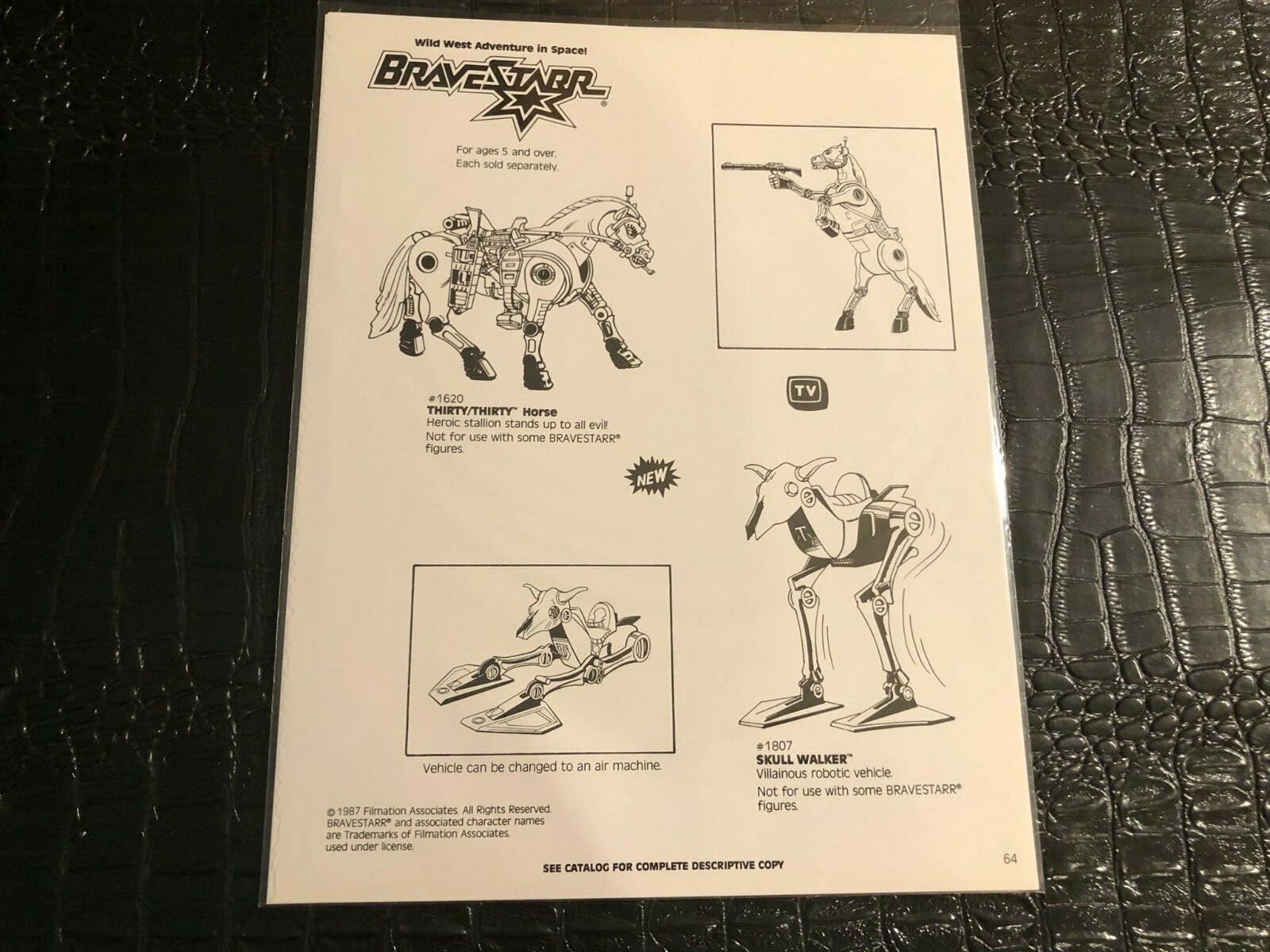 1987 VINTAGE AD SHEET #3674 - BRAVESTARR ACTION FIGURES - HORSE etc | eBay