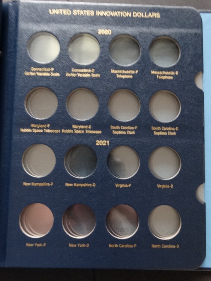 Whitman United States Innovation Dollars Dollar Coin Album 2018-2025 P ...