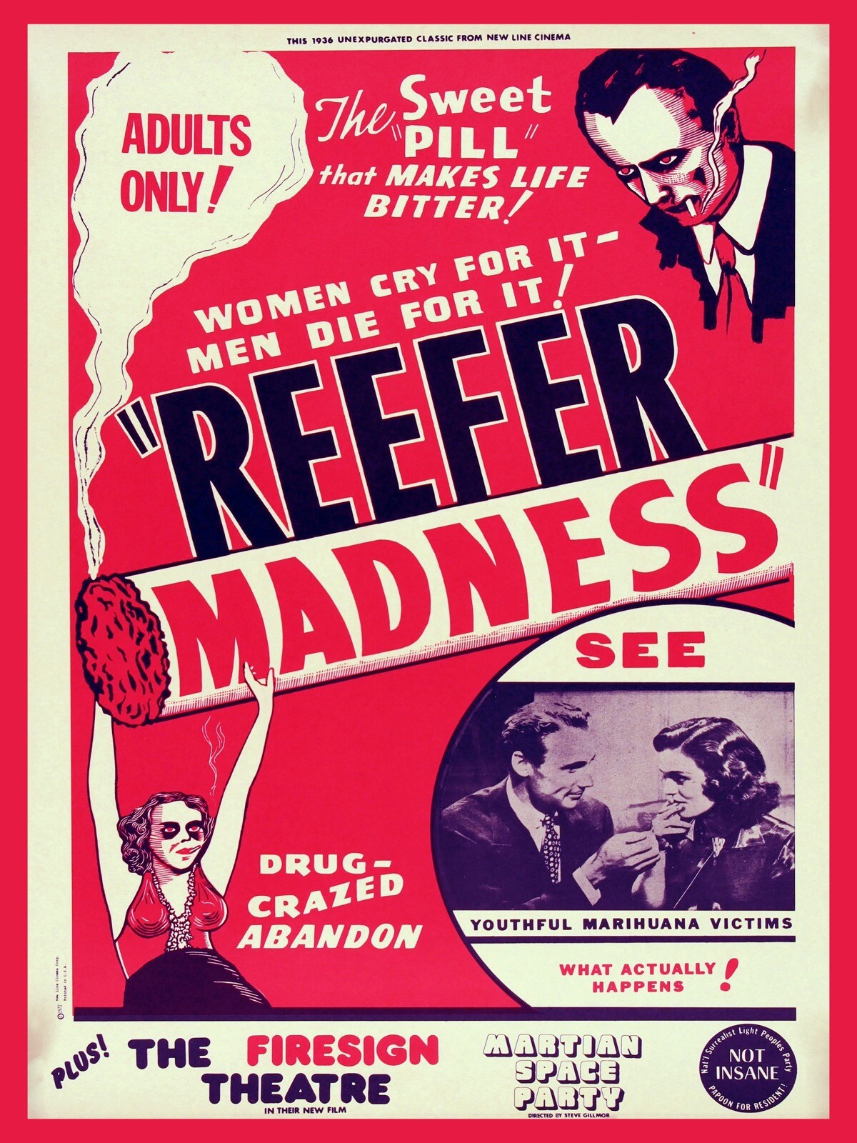 11534.Decor Poster.Room wall home art design.Reefer Madness retro weed ...