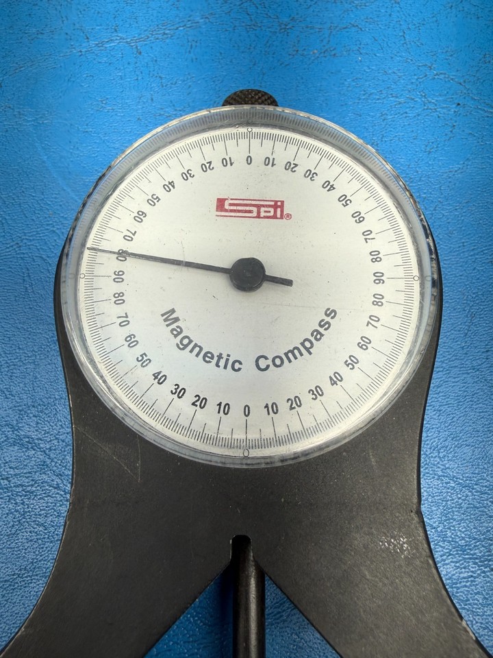 SPI 13-244-9 360-Degree Measuring Range Magnetic Base Dial Protractor ...