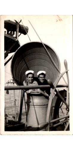 WWII US Navy Sailors Humor Voice Tube Ship 1940s Hodges 2461 Photograph ...