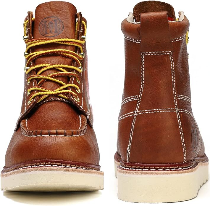 Soft Toe EH Leather Slip Resistant Breathable Stylish Classic 6" Mens ...