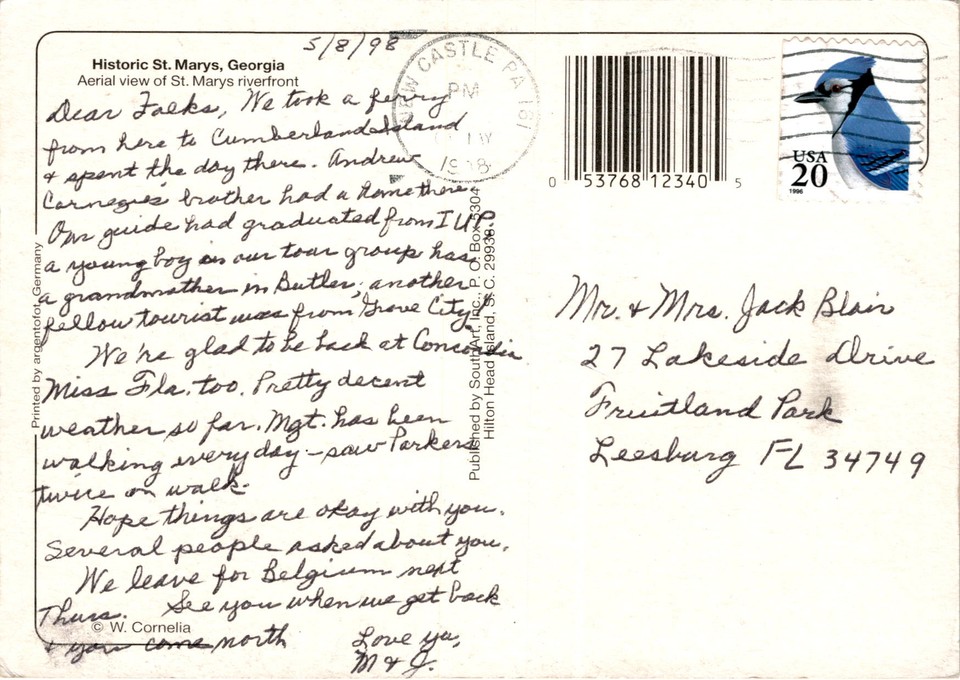 St. Marys, Georgia, May 8, 1998, Cumberland Island, Andrew Carnegie ...