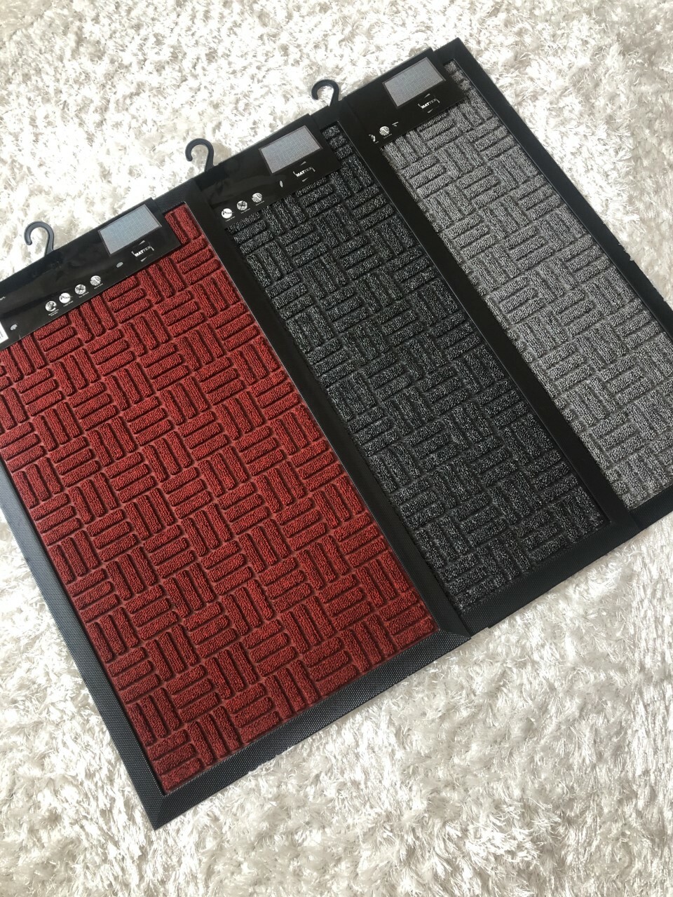 HALF MOON & RECTANGULAR STYLE DOOR MATS RUBBER BACK HEAVY DUTY INDOOR ...