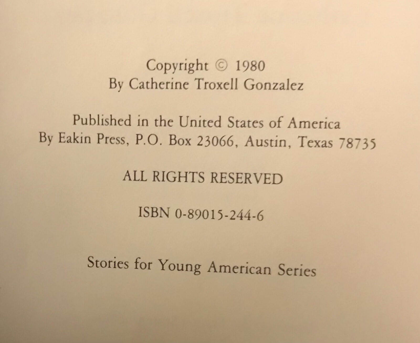 Cynthia Ann Parker, Indian Captive by Catherine Troxell Gonzalez 1980 ...