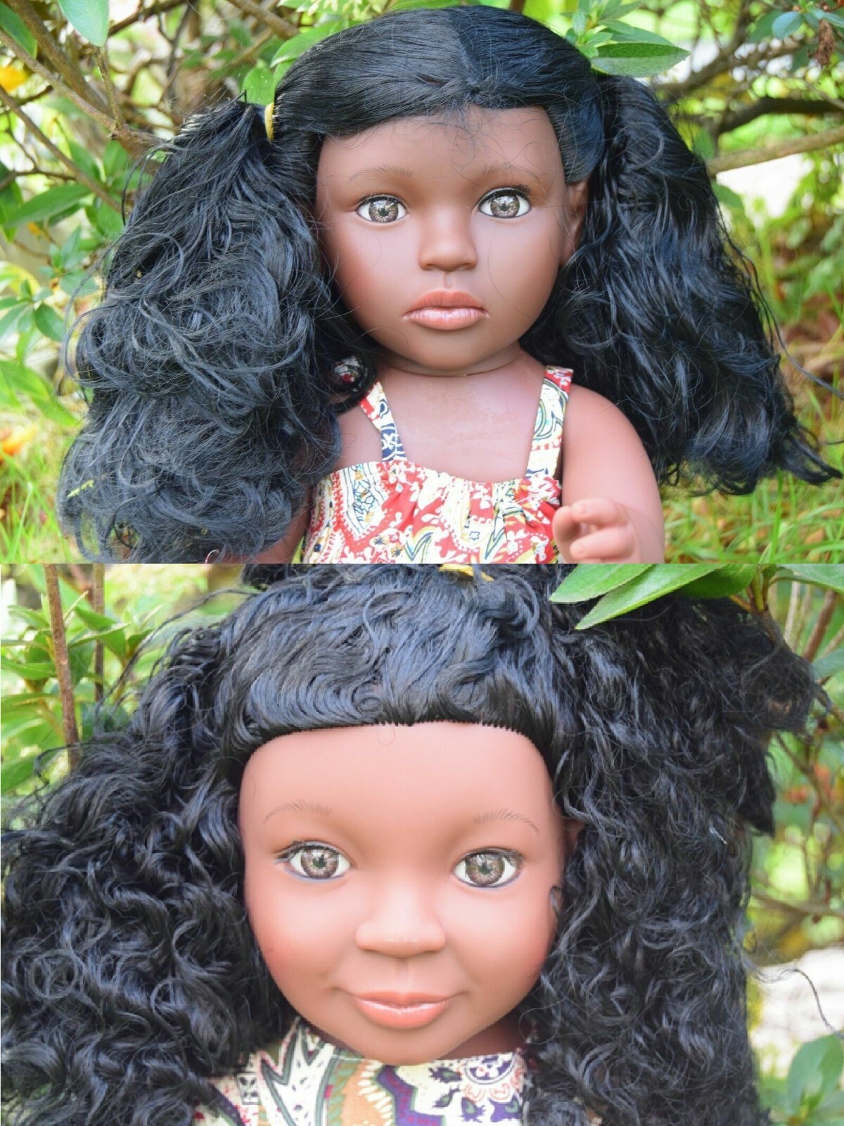 Adia Baby Girls Afro African Black Doll Sarah & Lina Real Look 16 ...