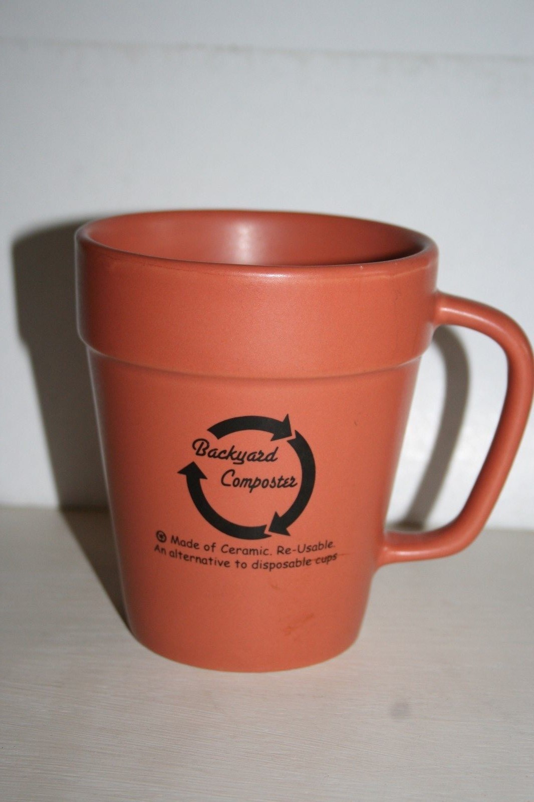 Backyard Composter ceramic flower pot 4" coffee cup mug--compost ...