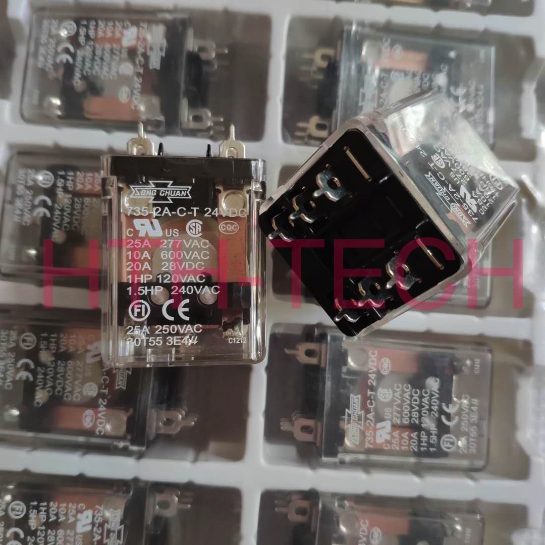 735-2A-C-T-24VDC Power Relay 25A 277VAC 6 Pins x 2pcs | eBay