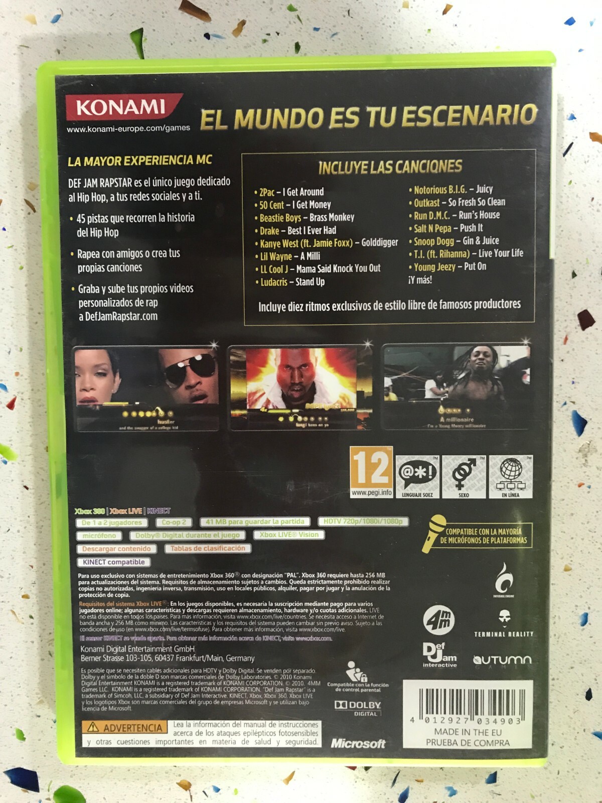 XBOX 360 Def Jam Rap Star Konami Rapstar AM | eBay