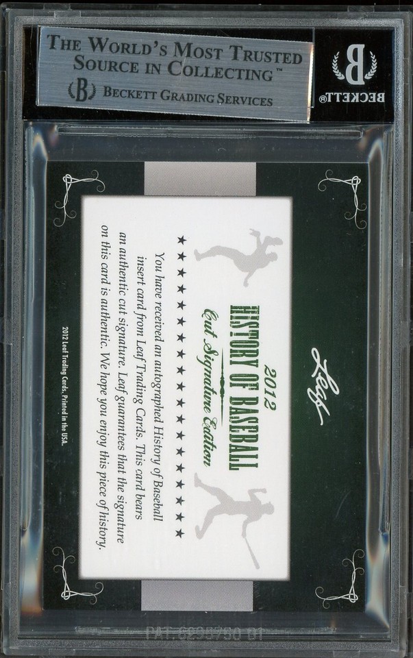 2012 LEAF CUT Bob Turley AUTO AUTOGRAPH 1958 CY YOUNG WINNER/WS MVP | eBay