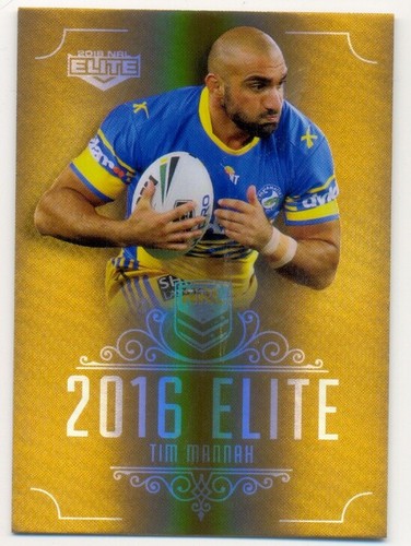 2016 NRL Elite Gold Card SG115 Tim Mannah - Parramatta Eels | eBay