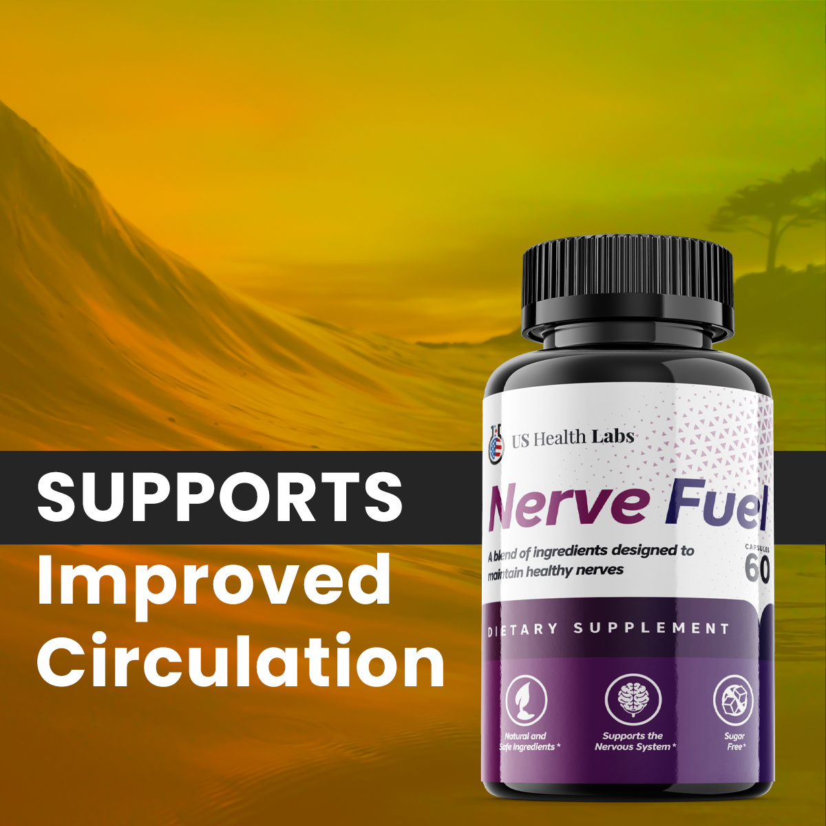 (2 Pack) Nerve Fuel Capsules for Nerve Health Nerve Pain Support (120 ...