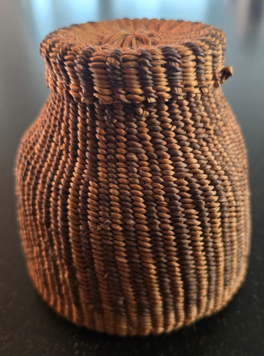 Small Lidded Basket, Maker Unknown, Pacific Northwest? | eBay