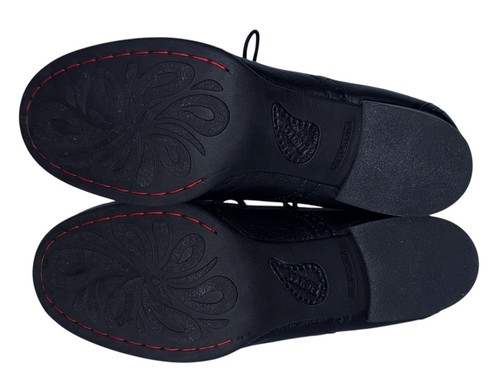 BORN BLACK LEATHER WINGTIP NALEIGH OXFORDS SHOES US 7 EU 36 ~ WORN ONCE ...