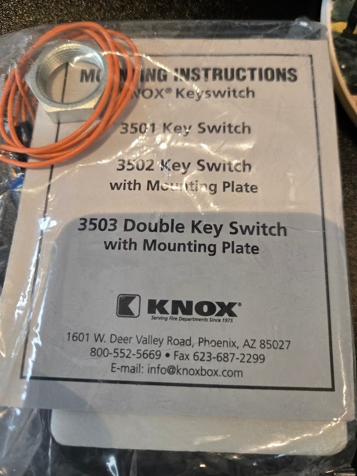 Knox 3502 Gate and Key switch for policy and fire dept key access. | eBay