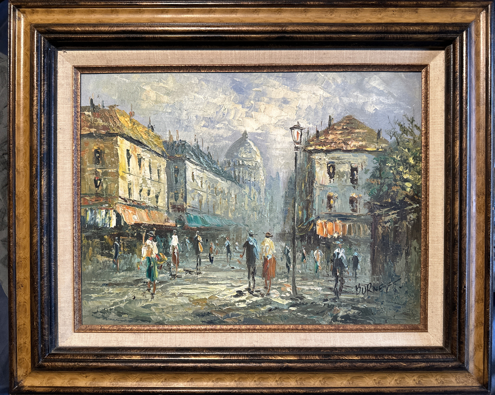 Original Rare SIGNED CAROLINE BURNETT Painting Paris 16” x 12” OIL ON ...