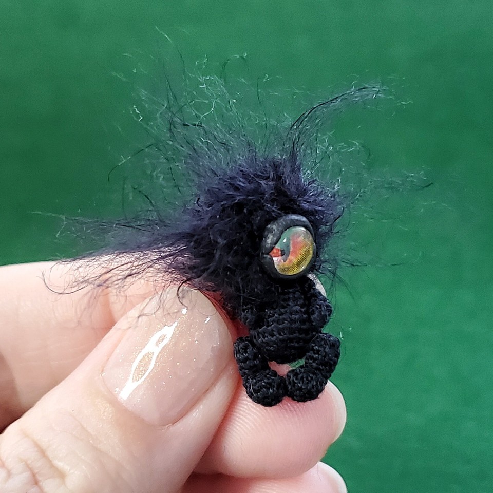 Custom micro monster Cyclop. Dollhouse miniature Eyeball Halloween ...
