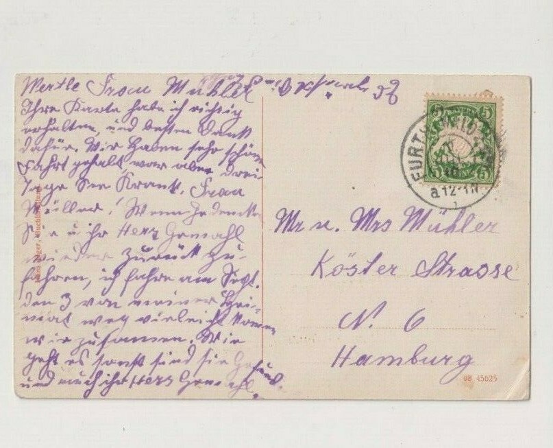 Vintage Postcard Germany Furth i W Railway Bridge Old Cars Era Fashion ...