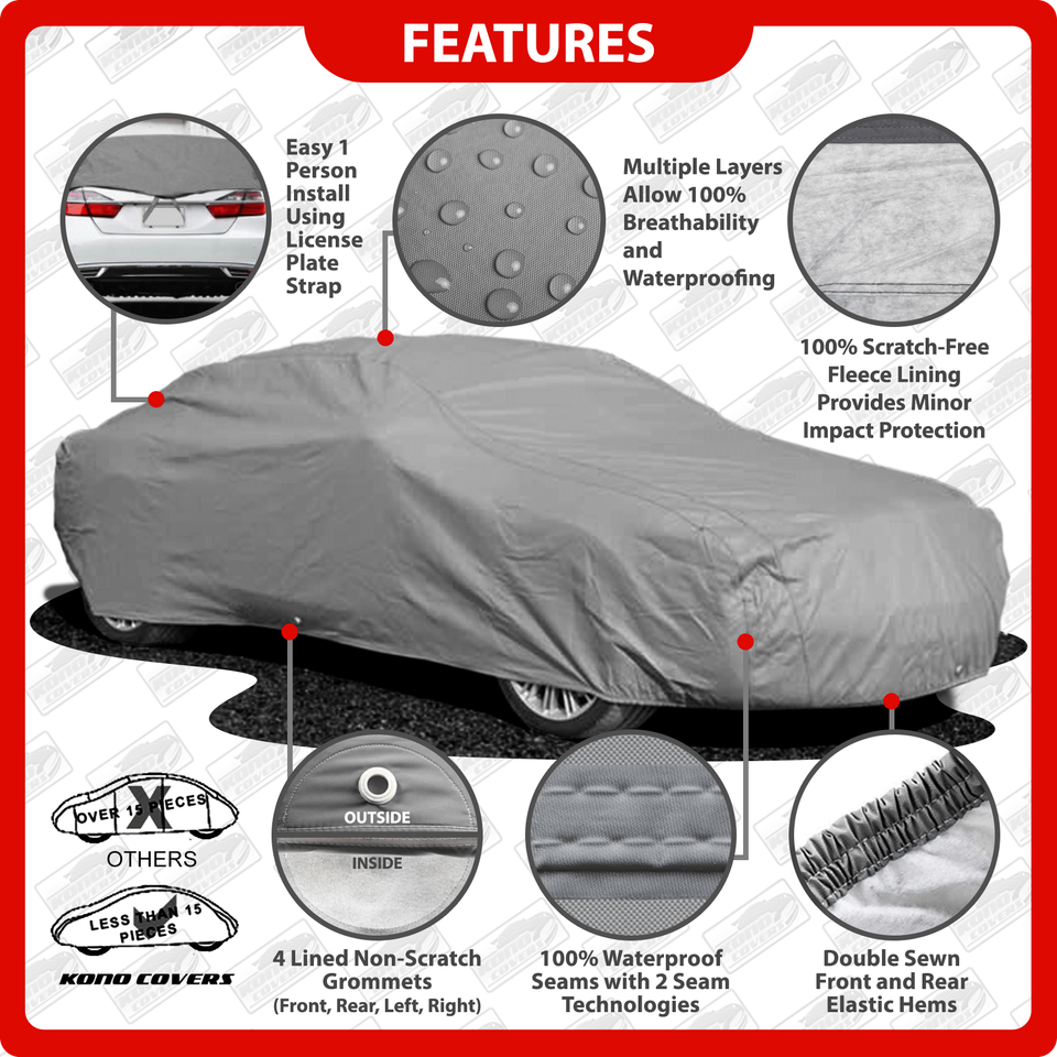 Ford Bronco 6 Layer Car Cover Fitted In Out door Water Proof Rain Snow ...