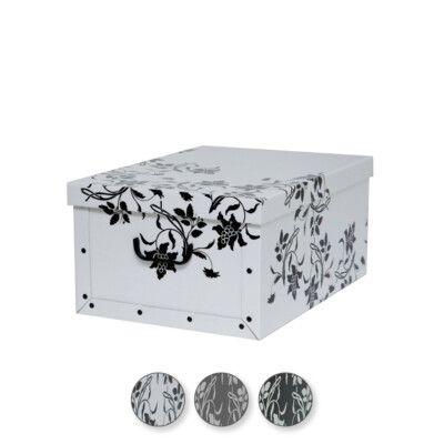 Dekokarton Karton Geschenkkarton Aufbewahrungsbox Box mit Griffen und ...