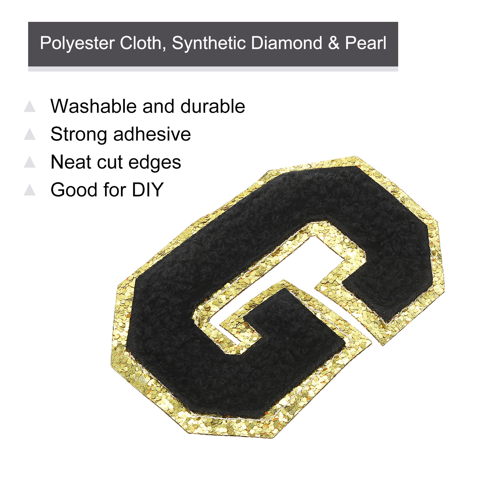 3Pcs Chenille Letters G Patches Large Size 85mm/3.35 Inch Golden ...