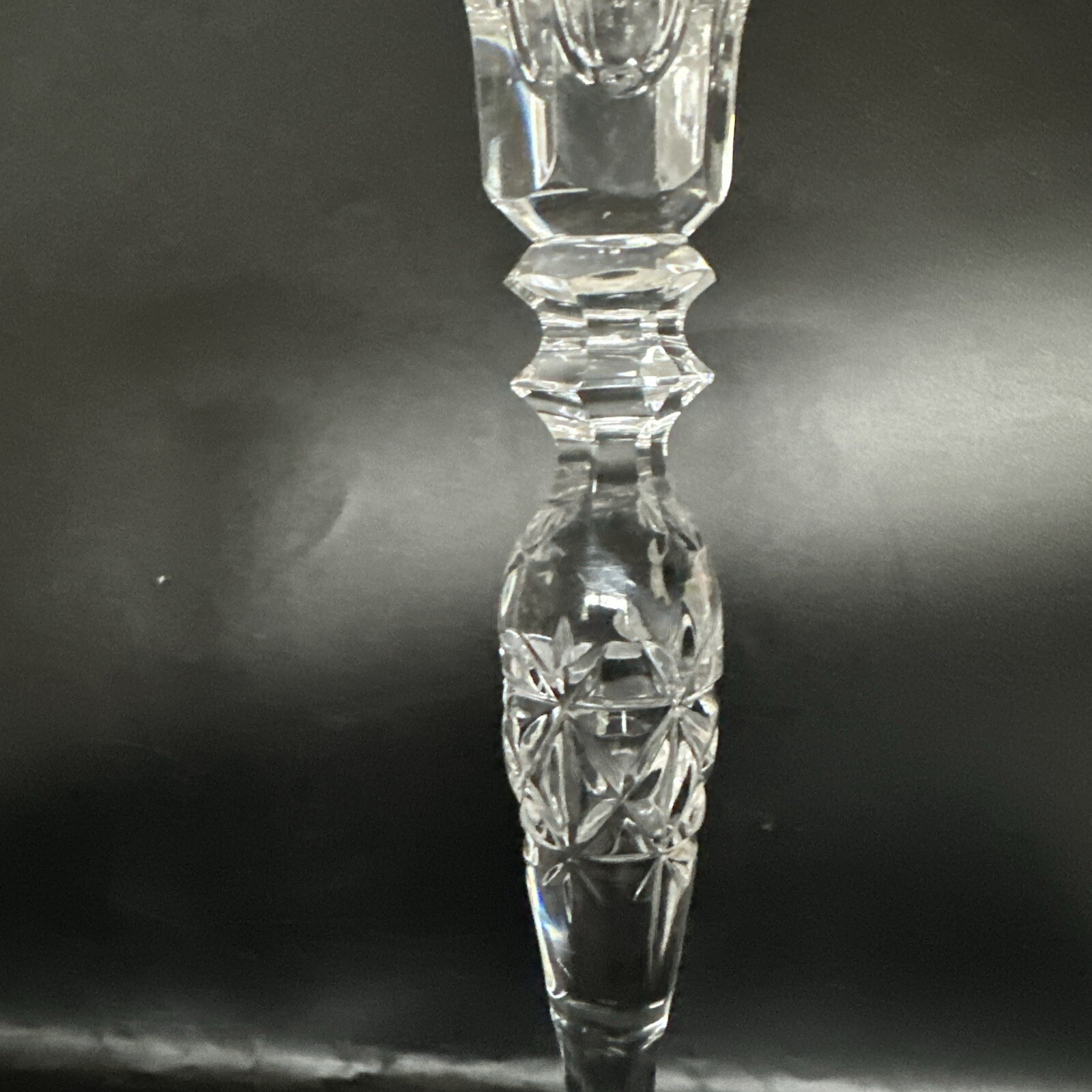 PAIR Rogaska Rosemont Full Lead Crystal Rose Stem Candlesticks 10 3/8 ...