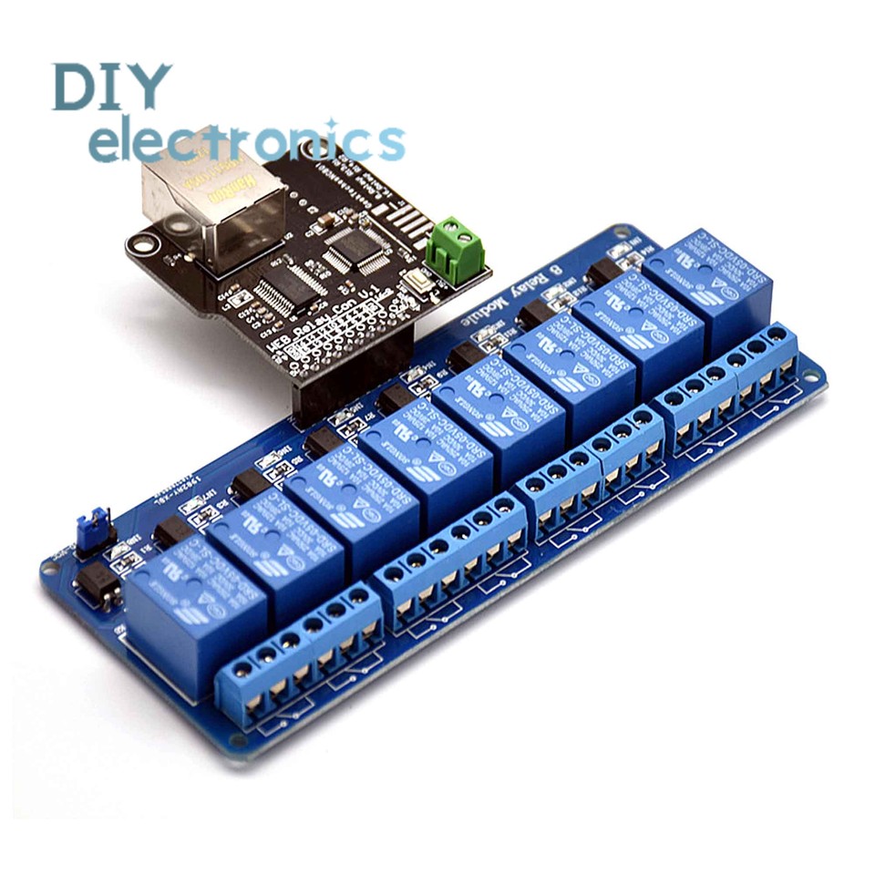 Ethernet control module, 8 channel relay controller board, rj45 network ...