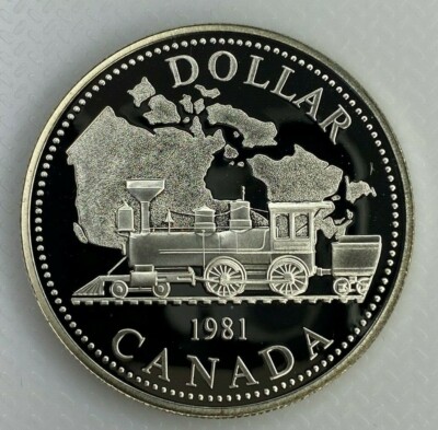 1981 Canada CPR Centennial Proof Silver One 1 Dollar Coin | eBay