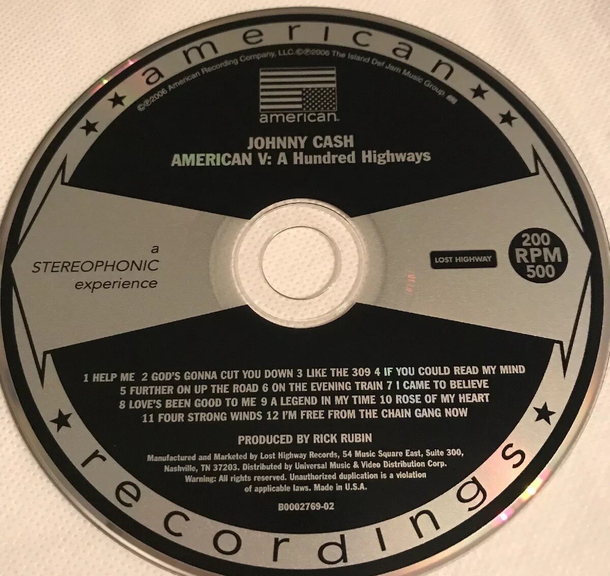 Johnny Cash American Recordings V