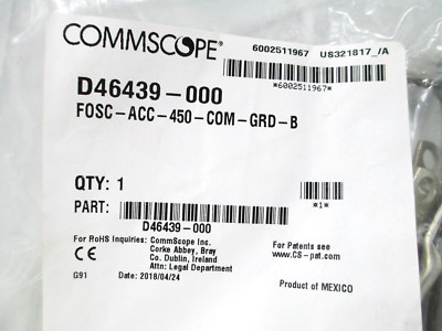 COMMSCOPE MULTIPLE EXTERNAL GROUND KIT D46439-000 FOSC-ACC-450-COM-GRD ...