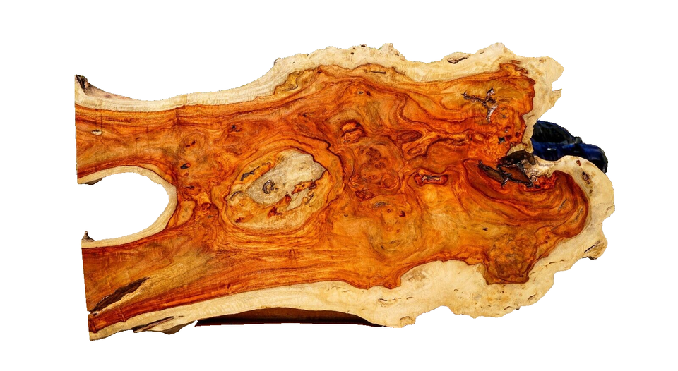 Rare! AMBOYNA BURL LUMBER Live Edge Natural Slab Wood Epoxy Resin DIY ...